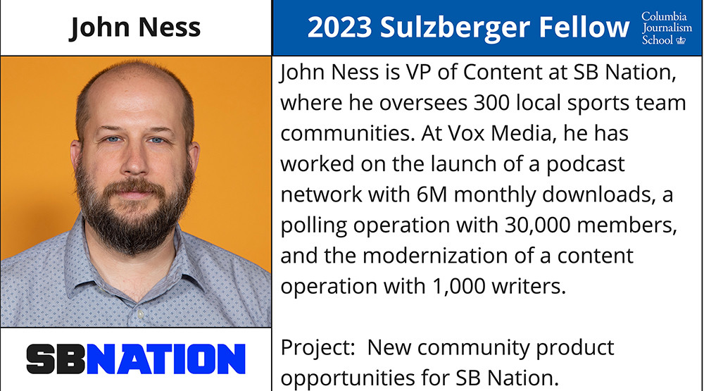Columbia Journalism School Announces 2023 Sulzberger Executive Leadership Program Fellows ...